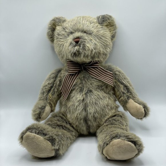 Hug Fun | Toys | Hug Fun 2 Teddy Bear Plush Striped Brown Bow Beautiful ...